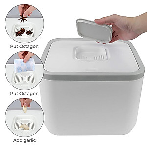 rice container, flour container, pet food container, kitchen one-touch open lid sealed rice bucket, household containers for food, cat food dog food storage bucket for cereals, rice, dog food (10KG)