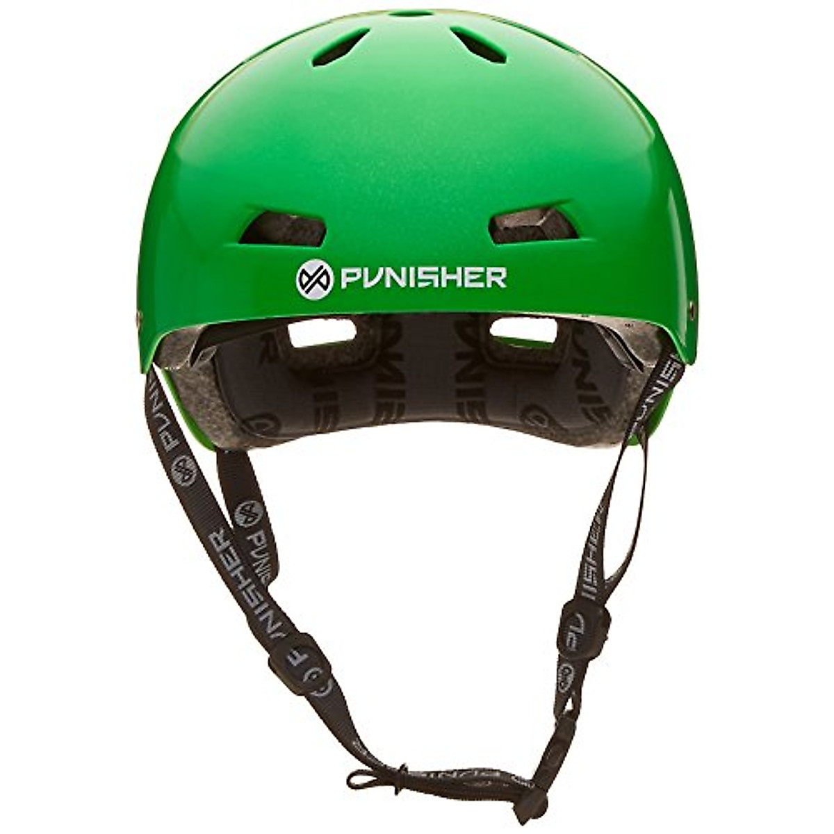 Punisher Skateboards Pro 13-Vent BMX Bike and Skateboard Helmet, Bright Neon Lime Green, Youth/Teen 9+, medium (9283)