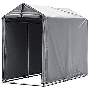 Devoko Outdoor Storage Shed 6 x 3 FT Portable Shed Waterproof Outdoor Carport Shelter with Roll-up Zipper Door for Bike, Motorcycle, Garden Storage