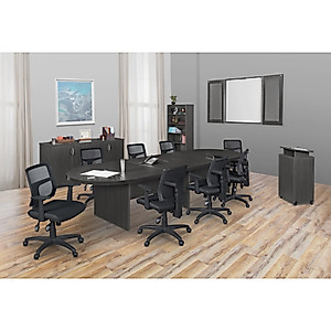 Regency Legacy Modular Conference Table with Tabletop Power & Data Port, 144", Ash Grey