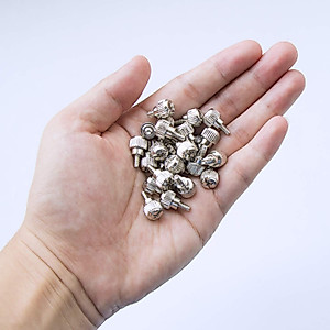 VAPKER 50PCS 6#-32x6 M3.5 PC Computer Case Thumbscrews Thumb Screws Silver Zinc for Hard Drive Computer Case Motherboard Fan Power Graphics