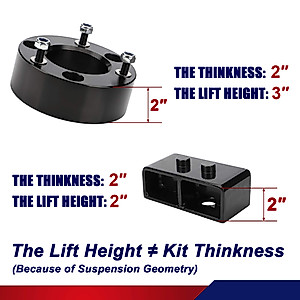 Leveling Lift Kits Compatible with 2004-2020 F150, 3 inch Front+2 inch Rear Strut Spacers Leveling Kit for F150 2WD 4WD