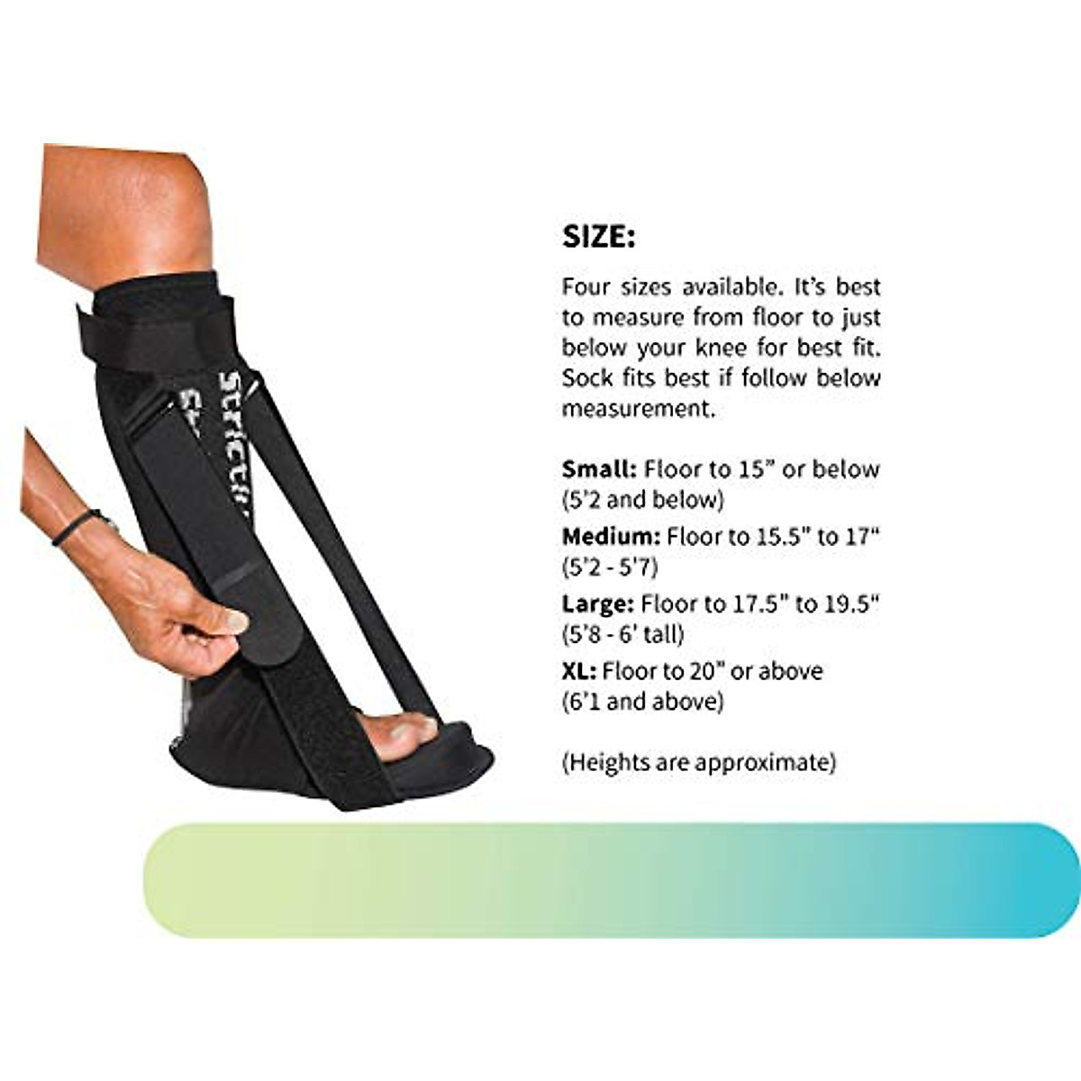 StrictlyStability Plantar Fasciitis Soft Night Splint Sock (Large)