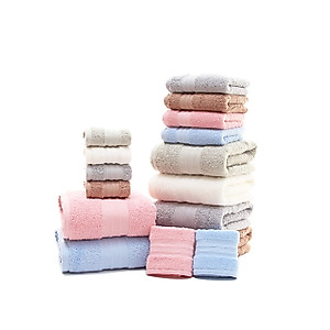 Leisofter Ultra Thick, Soft & Absorbent Cotton Hand Towels for Bathroom(Pink, 2-Pack, 14" x 29") - Multipurpose Towels for Bath, Gym and Spa with Hanging Loop