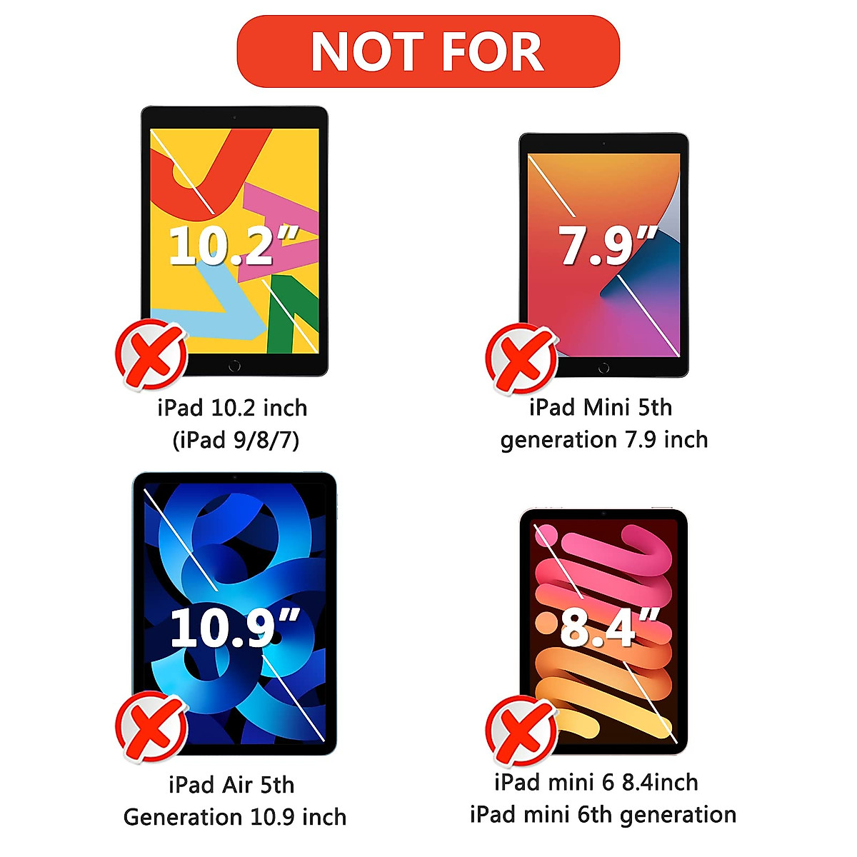 SPARIN 2 Pack Screen Protector for iPad 6th 5th Generation/iPad Air 2 9.7 inch, Tempered Glass Compatible with Apple Pencil