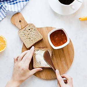 Hariendny 4Pcs Wooden Butter Knife 6 Inch Jelly Cheese Spreaders Sandwich Spreaders Condiment Knive Wooden Mini Spatulas for Kitchen