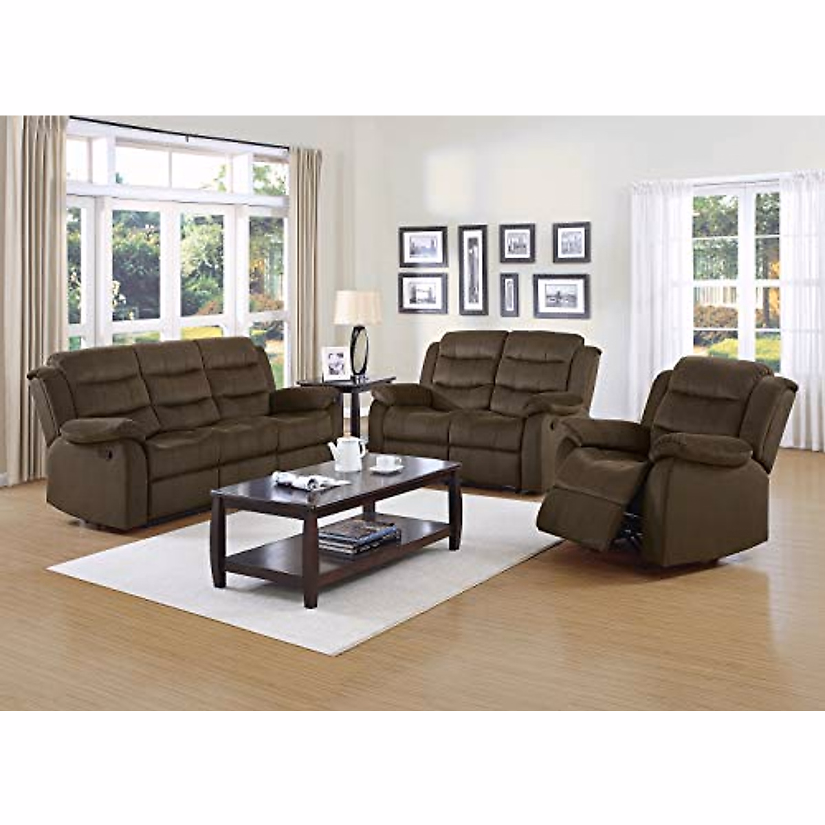 Coaster Furniture Rodman Motion Sofa with Pillow Arms Chocolate 601881