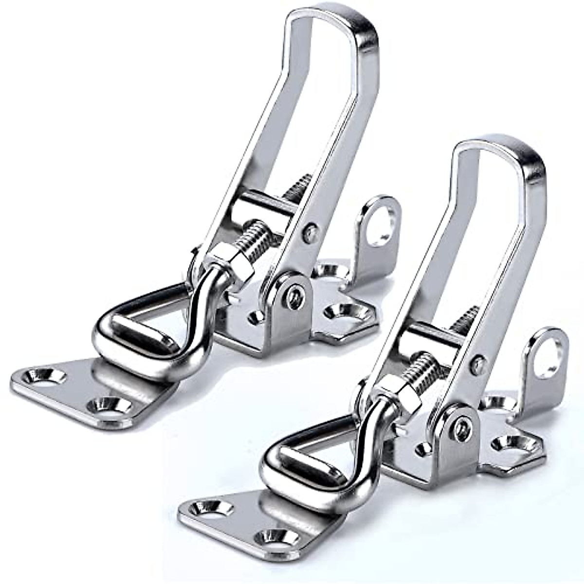 Marinebaby 2PCS Toggle Latch Clamp Stainless Steel Cabinet Hinge Lockable clamp,Boat Anti Rattle Latch