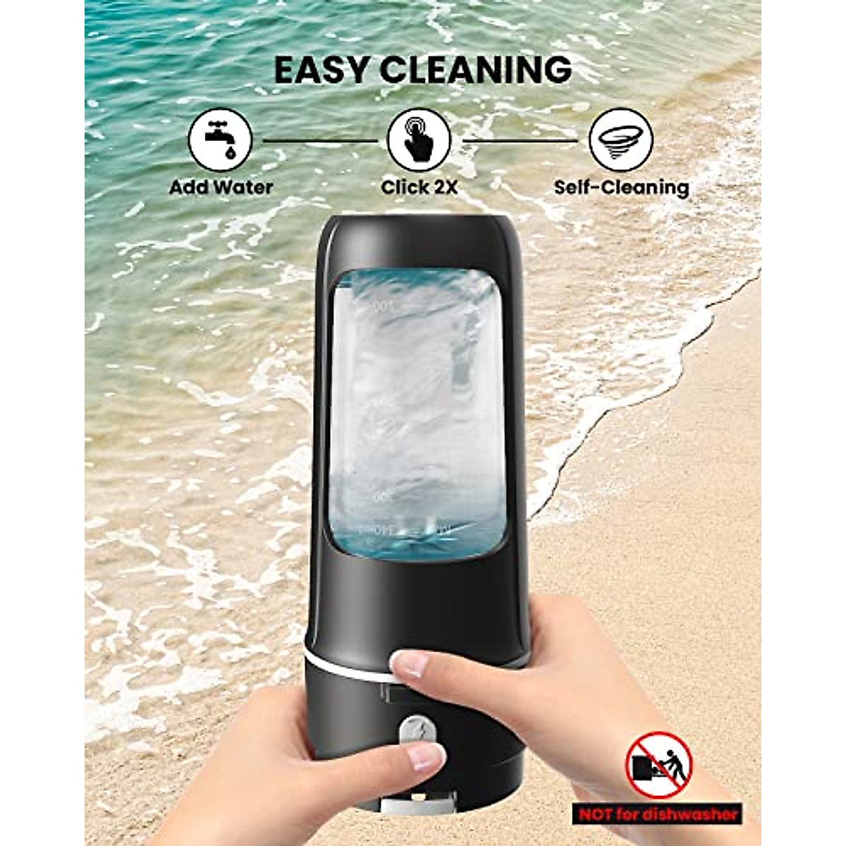 Elechelf Portable Blender for Shakes and Smoothies,Travel Blender USB Rechargeable,Cordless On the Go Blender,Personal Blender,Mini Blender,Small Blender ,Fast Fresh Juice Blender, Matte Black 12 oz 10 Blades