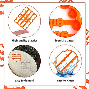 12 Pieces Funny Cookie Moulds for Baking, Cookie Moulds with Sayings Cuss Words, Cookie Cutters Form with Fun and Irreverent Phrases, Cookie Moulds with Wish Words for Kitchen DIY Supplies