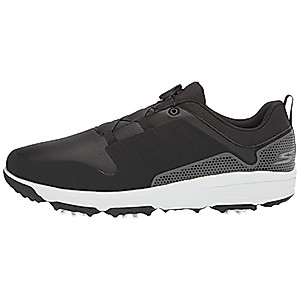 Skechers Men's Torque Twist Waterproof Golf Shoe, Black, 9 Wide