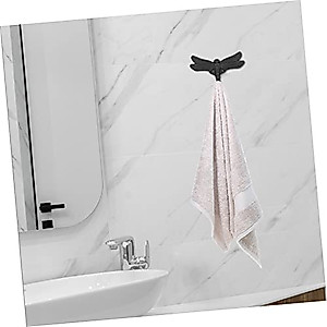 NOLITOY 3 Sets Dragonfly Hook Hat Wall Hangers Utility Hook Dragon Towel Hook Key Hooks Decorative Wall Hooks Hat Mounted Hooks Dragonfly Design Hook Bath Towel Coat Wrought Iron