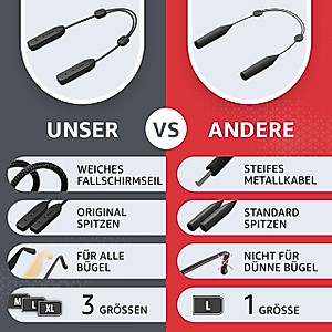 SIGONNA Glasses Strap Eyeglass Holder Band - No Tail Sunglasses Strap Sports for Men Women - Adjustable Eyeglasses Strap Lanyard 15” L - Anti Slip Eye Glasses Holders Around Neck Head 2 Pcs