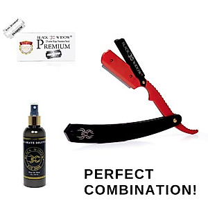 Black Widow Pro Shave Solution - Shave Spray Lotion, No Mess, Superior Shaving Experience, Slick Shaving Lotion, Helps Reduce Skin Irritation, Hydrates Skin While Shaving, Hint Of Mint