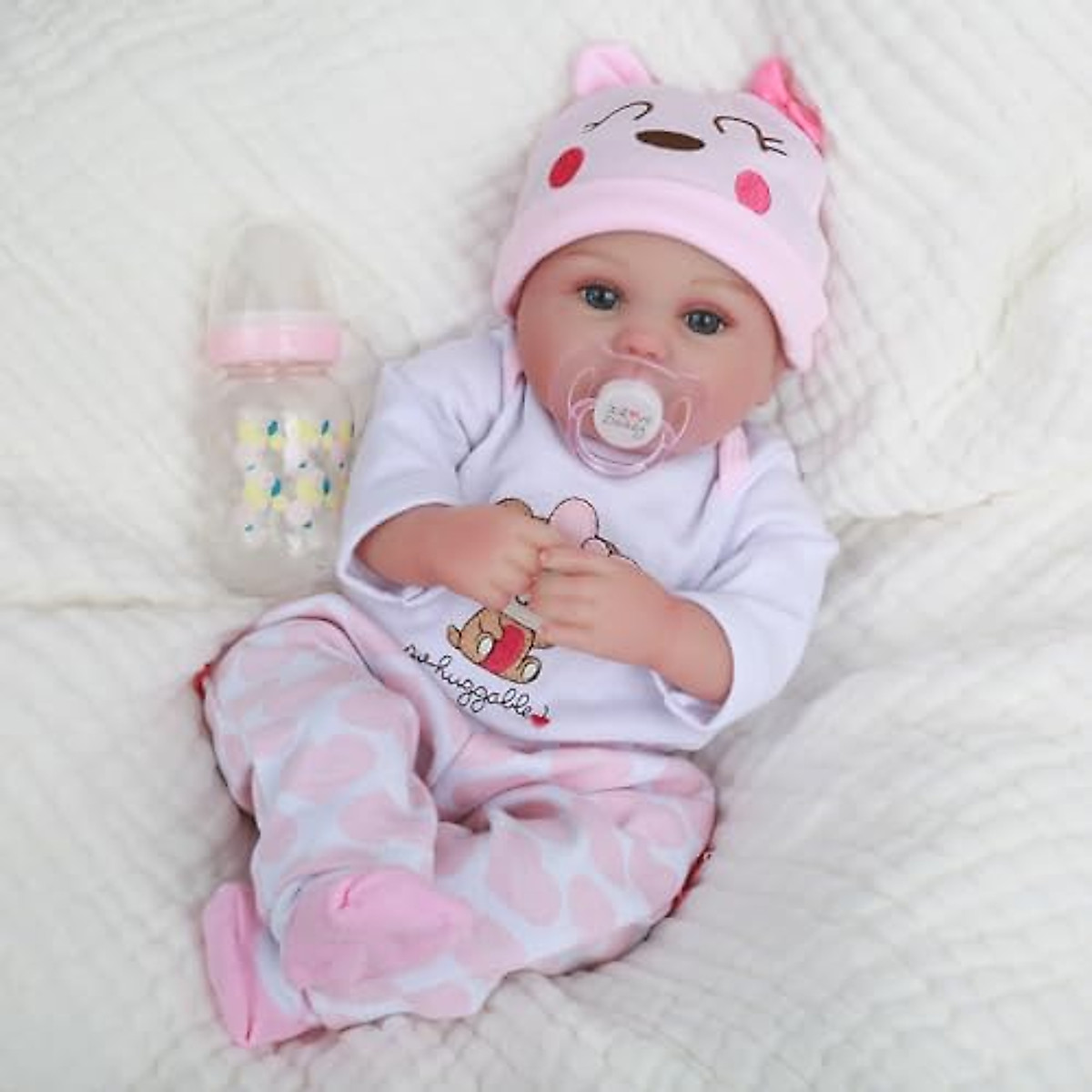 CHAREX Reborn Baby Dolls Girl - 16 Inches Realistic Soft Vinyl Newborn Baby Doll That Look Real, Best Toy for Kids Ages 3+