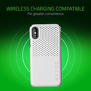 Razer Arctech Slim for iPhone Xs Case/iPhone X Case: Thermaphene & Venting Performance Cooling - Wireless Charging Compatible - Matte Black