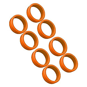 JTLB 8-Pack Luggage Suitcase Wheel Covers, Noise Cancelling and Shock Absorbing Protective Silicone Caster Covers for Trolley Case (Orange)