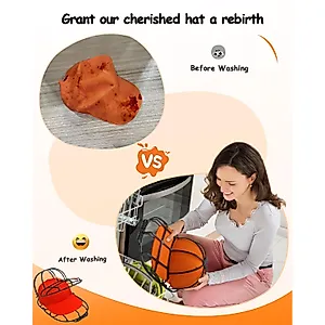 XQXA Hat Washer Cage - No Assembly Needed Hat Cleaner | Perfect Fit for Adult and Kids Hats | Ideal for Baseball Caps | Safe for Dishwasher and Washing Machine | Black, 1-Pack