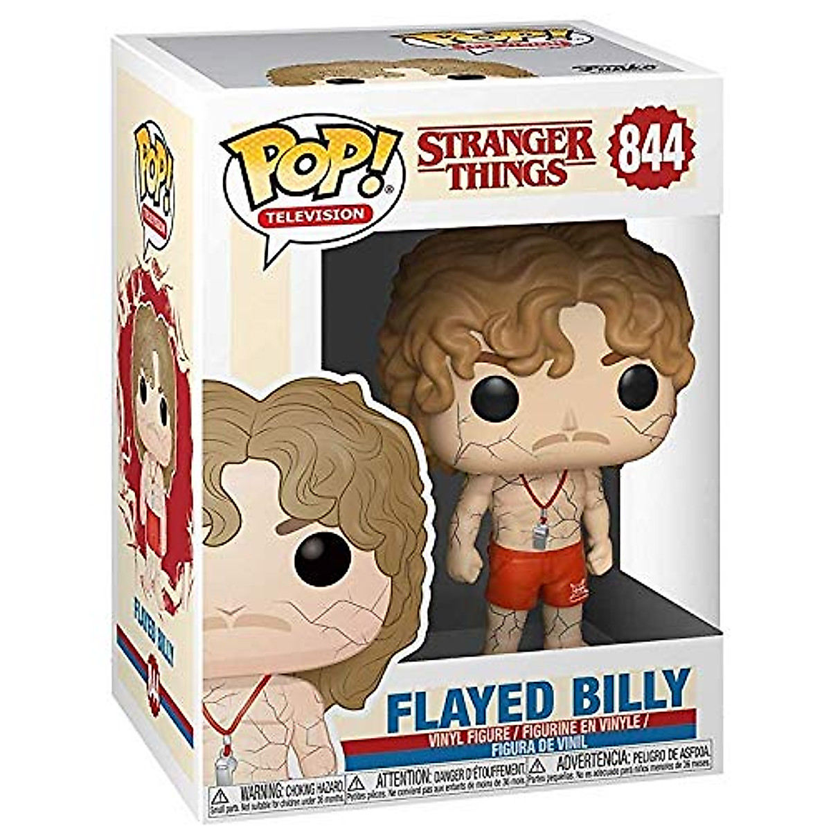 POP Stranger Things - Flayed Billy [Lifeguard Billy] Funko Pop! Vinyl Figure (Bundled with Compatible Pop Box Protector Case) Multicolored 3.75 inches