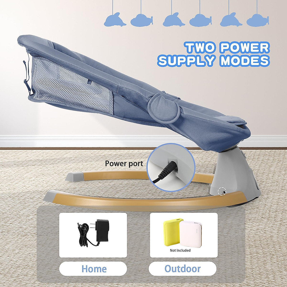 Baby Swings for Infants to Toddler,3 in 1 Electric Baby Swing Bluetooth Baby Rocker for Infants with Remote Control,Removable Dinner Plate,4 Gears Sway Time,Heavy Duty Base Infant Swing for 0-24 Month