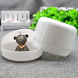 8 Oz (250g) White Plastic Jar with Dome Lid Refillable Make-up Cosmetic Jars Empty Face Cream Lip Balm Lotion Storage Container Pot Case Holder (Pack of 6)