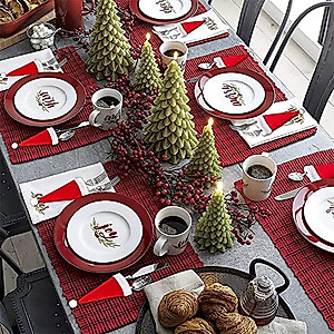 nanaxagly Christmas Santa Hats Silverware Holders Xmas Tableware Fork Spoon Knife Storage Bag - Xmas Party Dinner Table Dinnerware Decorations Supplies, 10PCS Mini Santa Hats