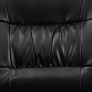 Flash Furniture Black LeatherSoft Executive Side Reception Chair with Black Metal Frame