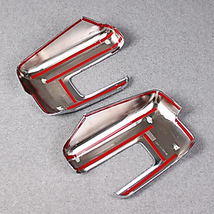 Beautost Fit for Ford F-150 2021 2022 2023 2024 F150 Rear View Mirror Side Molding Guard Cover Trims ABS (Chrome)