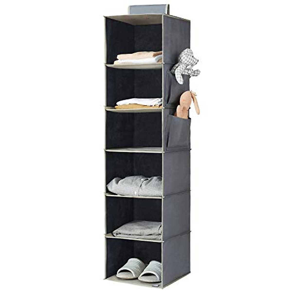 YOUDENOVA Hanging Closet Organizers and Storage, 6-Shelf Closet Hanging Storage Shelves