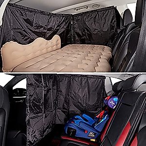 YJGF Car Divider Curtain Sun Shade for Window baby,Windshield Sunshade, Privacy Sunshade Curtain for Camping Air Mattress (Black)