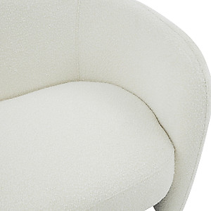 SAFAVIEH Couture Collection Zhao Ivory Boucle Curved Loveseat
