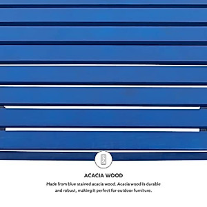 Linon Jayde Blue Adirondack Outdoor Ottoman