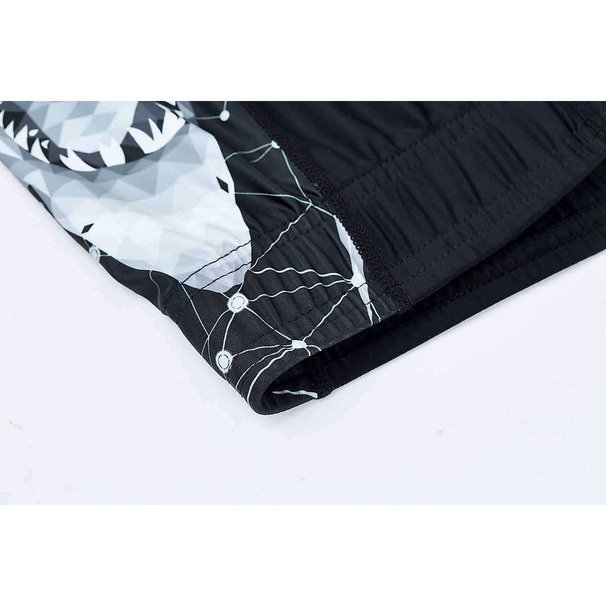 Men's Rash Guard Swim Shorts Compression Swimming Jammer Cool Dry Active Swimsuit Workout Shorts Sports Tights(Shark,L)