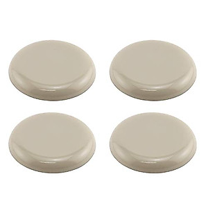 Prime-Line MP75141 1-11/16 inch Round Adhesive Tan Hard Plastic Slider (4-Pack)