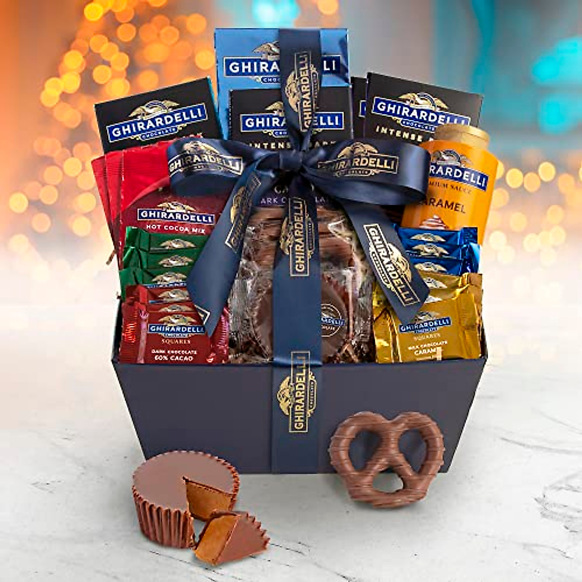 Ghirardelli Chocolate Grand Dessert Gift Basket by A Gift Inside, 1 Count, 3 pounds