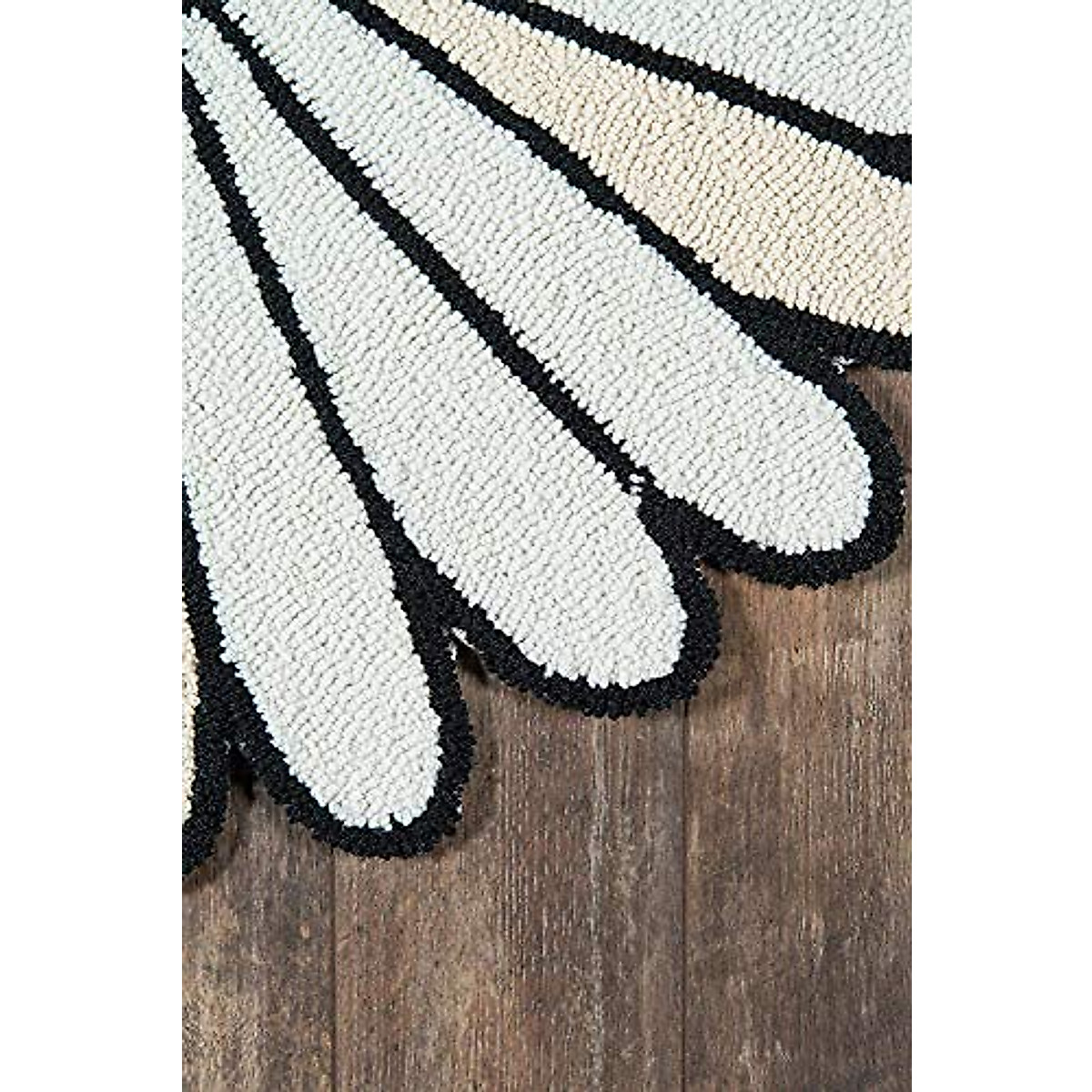 Novogratz by Momeni Rugs Cucina Daisy Round Kitchen Mat 4' x 4', Ivory