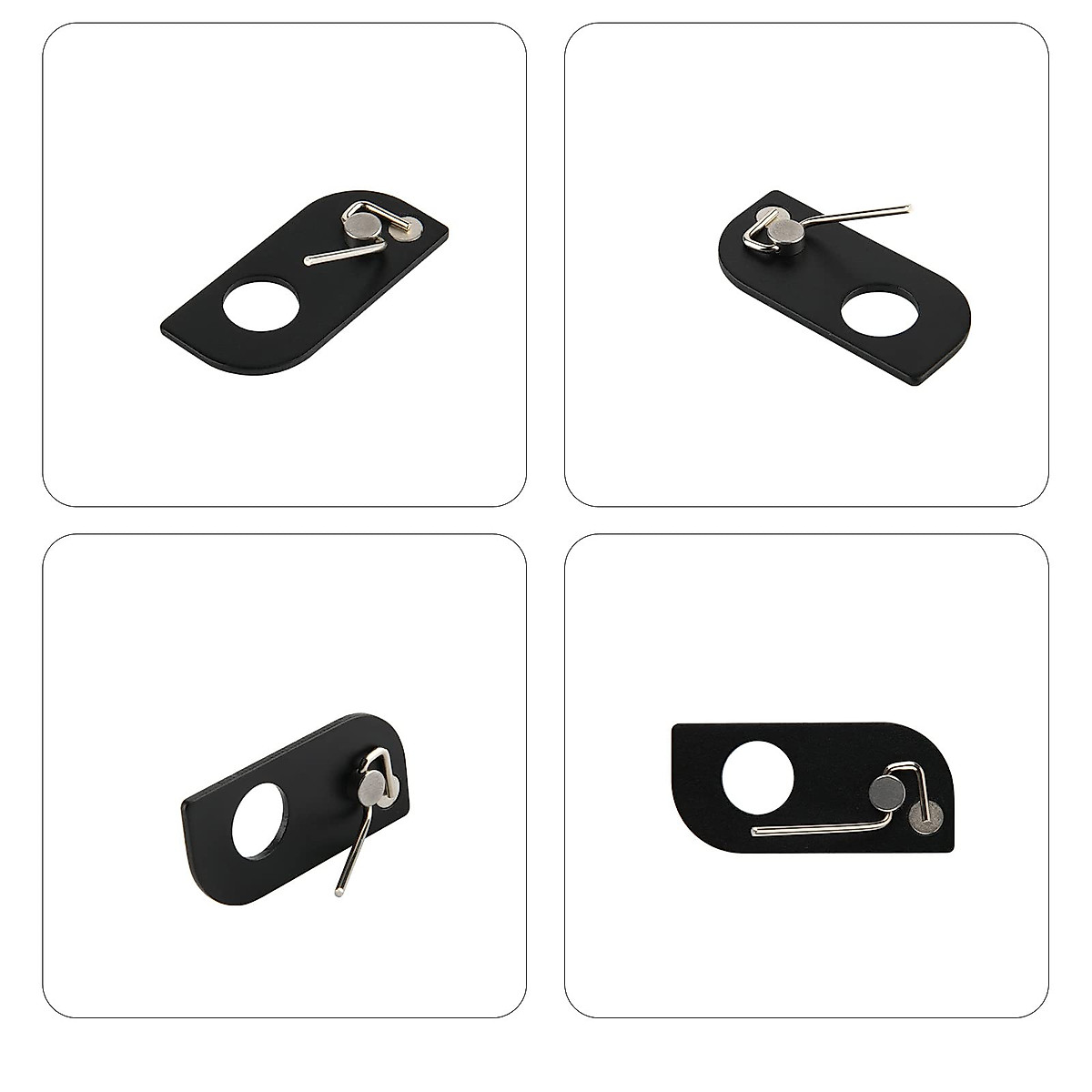 Cosmos 4 Pcs Archery Arrow Rest Archery Magnetic Metal Arrow Rest with Adhesive Tape for Recurve Bow Targeting Training Hunting Accessory, Right Hand (Right Hand)