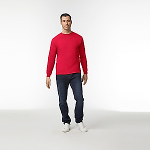 Gildan Men's Ultra Cotton Long Sleeve T-Shirt, Style G2400, Multipack, Red (2-Pack), Medium