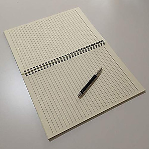 YUREE B5 Spiral Notebook Lined, Spiral Ruled Journal with Hard Kraft Cover, 70 Sheets (140 Pages), 10.3" x 7.2", 3-Pack, Brown