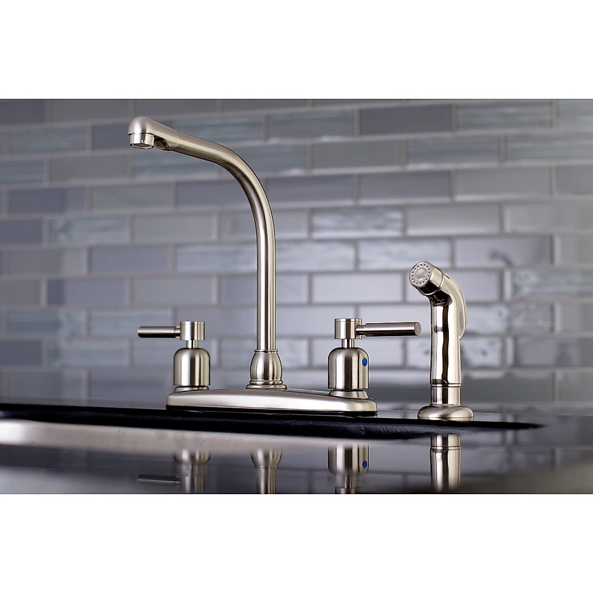 Kingston Brass FB751DLSP Concord 8" Centerset Kitchen Faucet, Polished Chrome