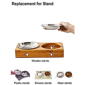 VENTION Stainless Steel Cat Bowls, Cat Food Bowl for Indoor Cats, Whisker Fatigue Cat Bowl, Shallow Cat Dishes