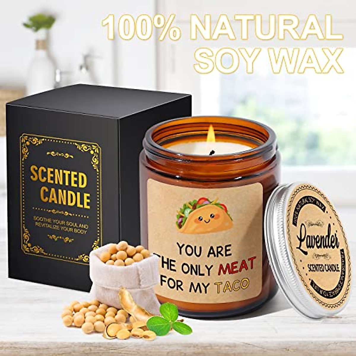 Lavender Scented Candles - Funny Wedding Gifts, Engagement Gifts for Women, Friends, Couples, Newly Engaged Friends - Bachelorette Gifts for Bride, Bride to Be