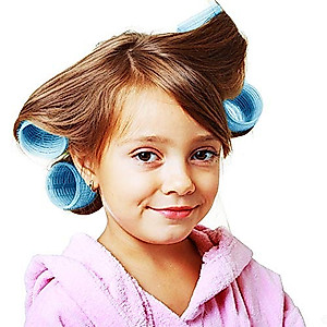 36 Pcs Self Grip Hair Roller Set in 3 Sizes and 15 Pcs Plastic Duck Teeth Bows Hair Clips, Self Holding Rollers Salon Hairdressing Curlers for Hair Styling (44mm + 36mm + 25mm)