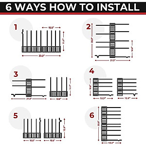 STORLUX Pots and Pans Organizer : Rack for under Cabinet, Expandable Pot Lid Kitchen Cabinet Organizer Holder with 10 Adjustable Compartment, for Cutting Board, Cast-iron Pan, Heavy Cookware
