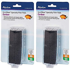 Aqueon 2 Pack of Quiet Flow 30/50 Carbon Reducing Specialty Filter Pads, 4 Per Pack2