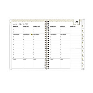 2023-2024 Day Designer Pebble Path Frosted Polypropylene Weekly/Monthly Academic Planning Calendar with Notes, 5-7/8" x 8-5/8", Black, July 2023 to June 2024, 142502
