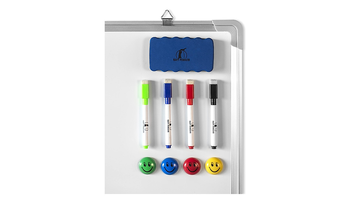 Whiteboard Set - Magnetic Dry Erase Board 24x18 for Home & Office