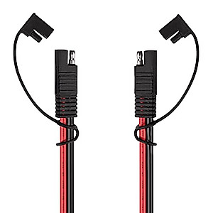 iGreely SAE Extension Cable 12AWG SAE Power Automotive Extension Cable SAE to SAE Quick Disconnect Wire Harness SAE Connector for Solar Panel Battery Cars Tractor 12 AWG (3.3Ft)