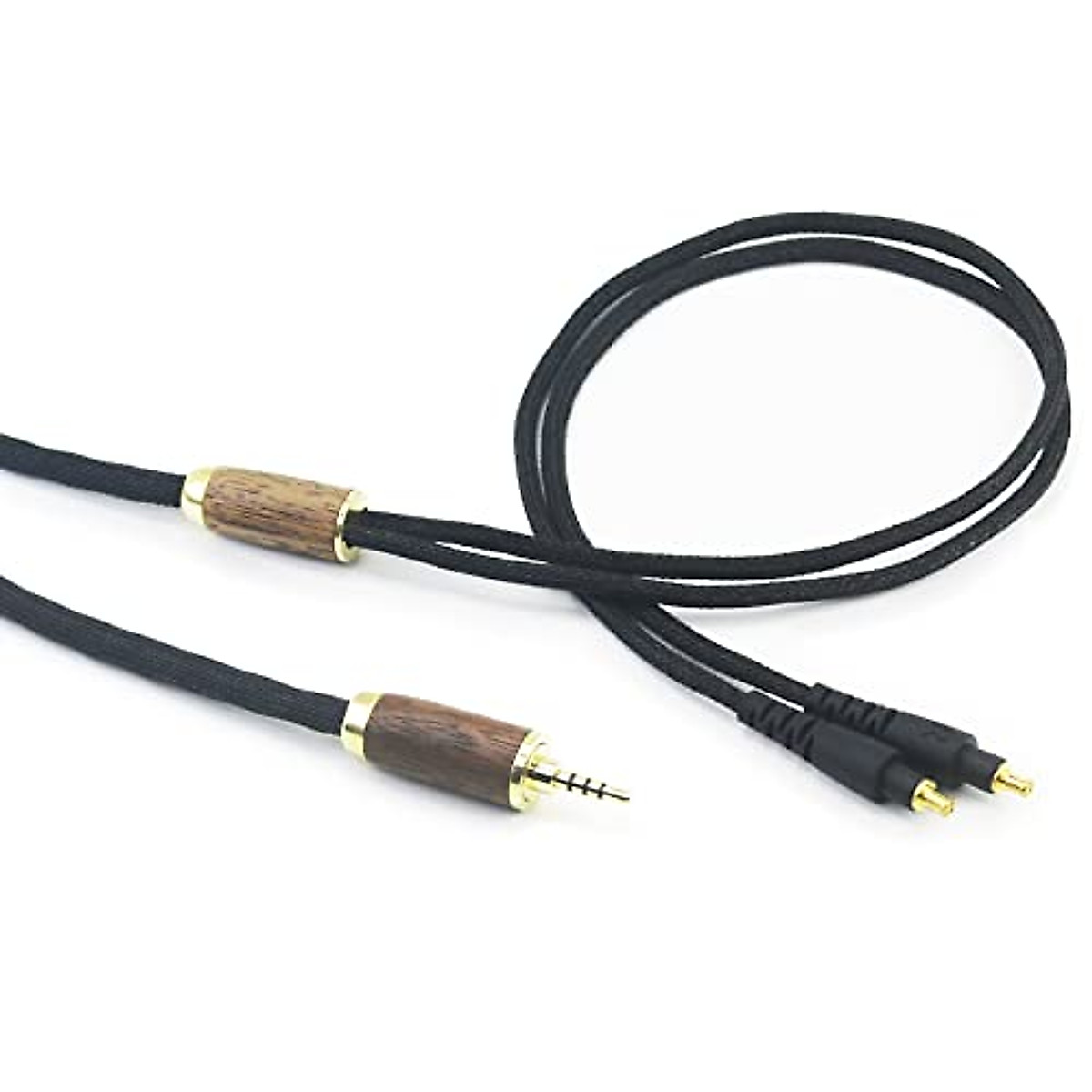 NewFantasia 2.5mm Trrs Balanced Male 6N OCC Copper Silver Plated Cord 2.5mm Balanced Cable Compatible with Audio-Technica ATH-MSR7b ATH-SR9 ATH-ESW990H ATH-AP2000Ti Headphone Walnut Wood Shell