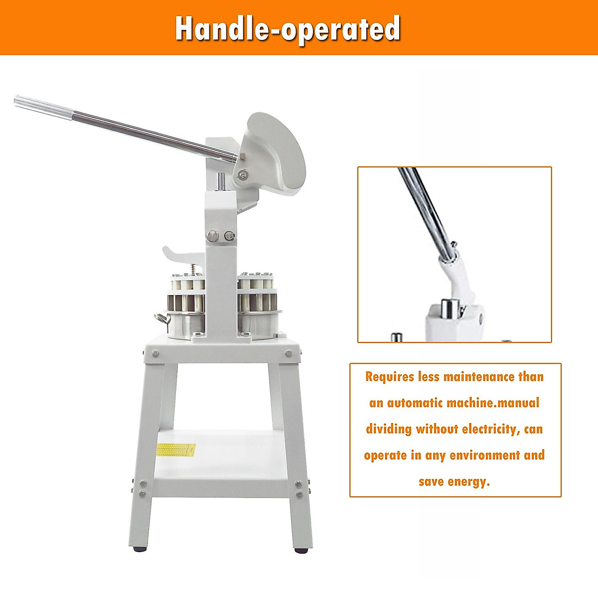 INTSUPERMAI Manual Dough Divider Rounder 36pcs Commercial Dough Cutter DIvider Cutting Machine Hydraulic Hand Press Dough Equal Divider Maker Lump Spacer Bakery for Bread